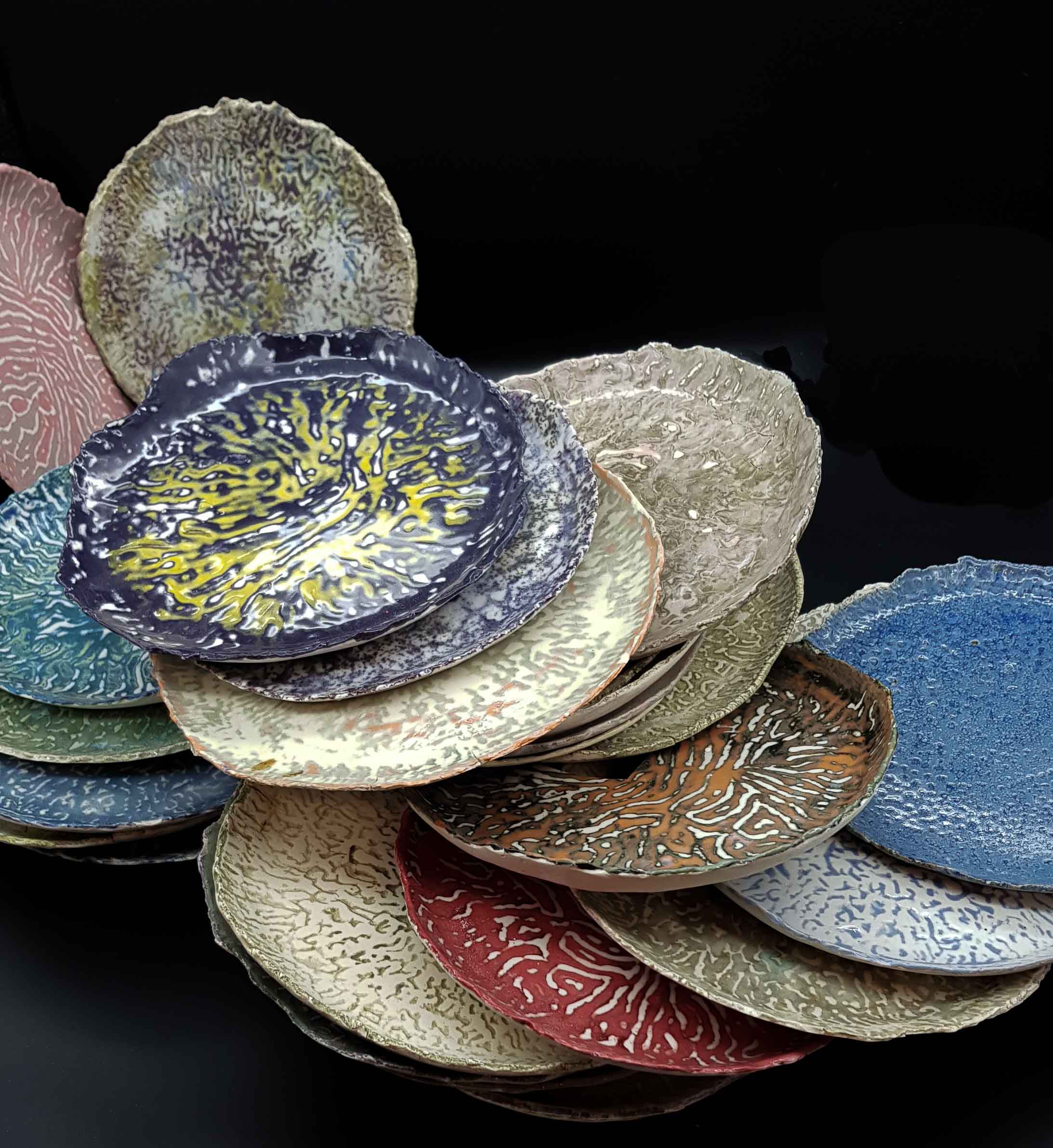 coral plates - Galbu Ceramics